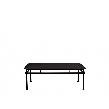 Mesa baja rectangular de aluminio - NEGRO